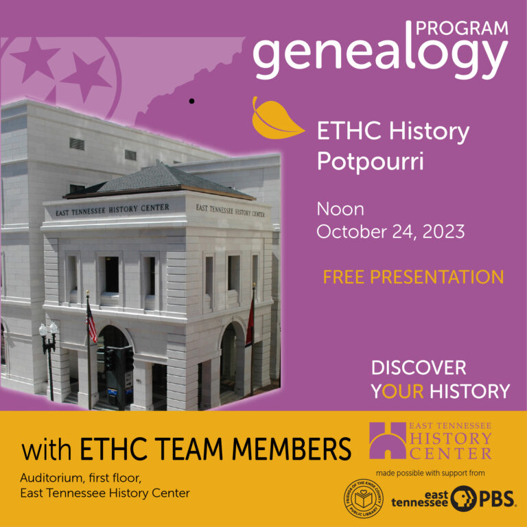 PROGRAM: ETHC History Potpourri - ETHS